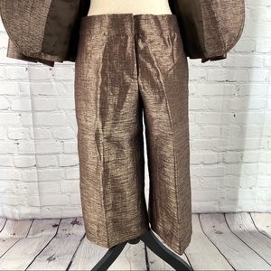Cache | Other | Cache Brown With Metallic Thread Suit Size 8 | Poshmark